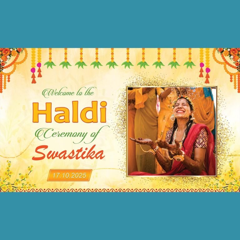 4 Haldi Ceremony Banner PSD » Flex Print Hub