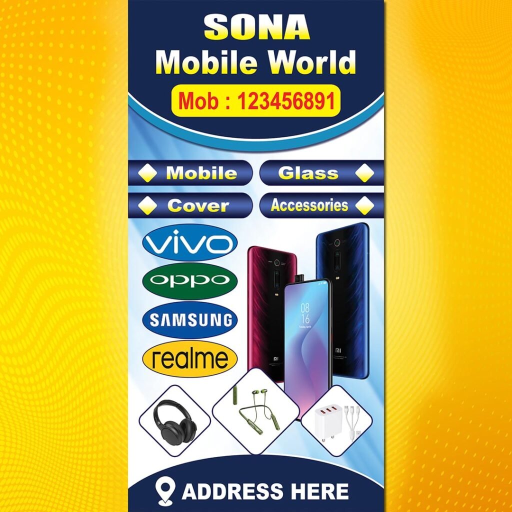 4 Mobile Shop Banner PSD » Flex Print Hub